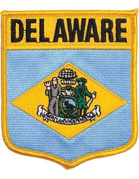 Delaware 3 3/4" Shield (N-SS-DE1) with Gold Border – The Military Warehouse