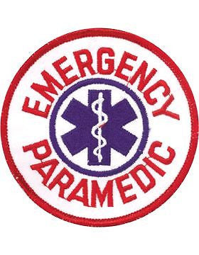 Novelty (U-N141A) Emergency Paramedic Round 4" Patch Red and Blue – The ...